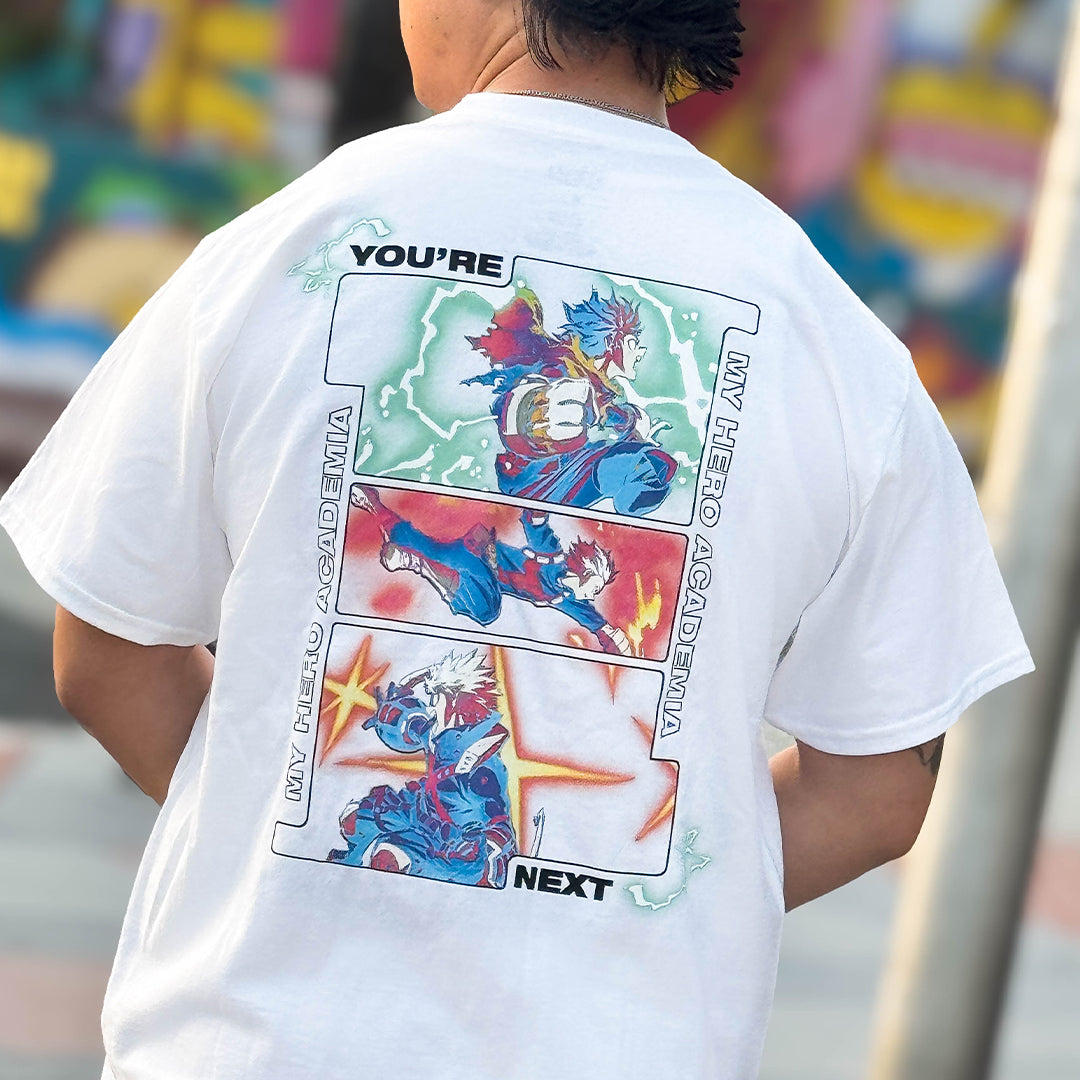 My Hero Academia: You're Next Three Heroes White T-Shirt – TOHO animation Store | US